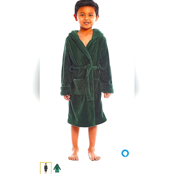 Leveret | Pajamas | Hunter Green Velvety Kids Robe 4 | Poshmark